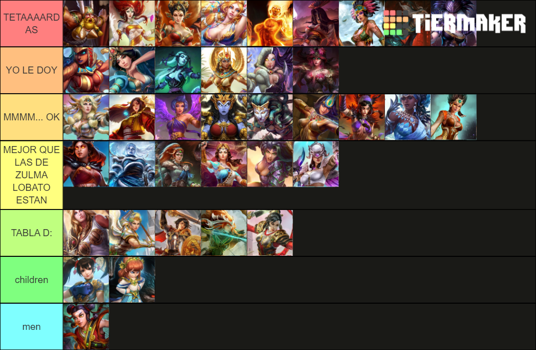 tetas de smite Tier List (Community Rankings) - TierMaker