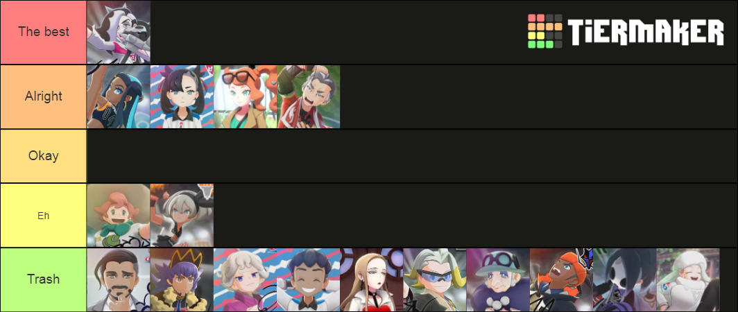 Pokemon Sword and Shield Characters Tier List (Community Rankings) - TierMaker