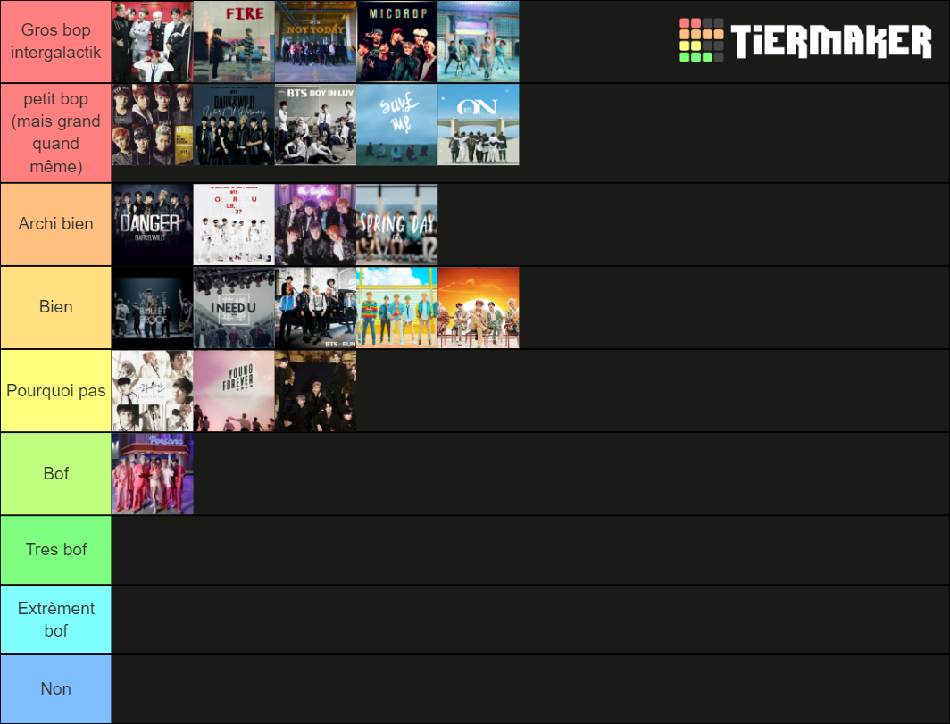 BTS Songs & mv Tier List (Community Rankings) - TierMaker