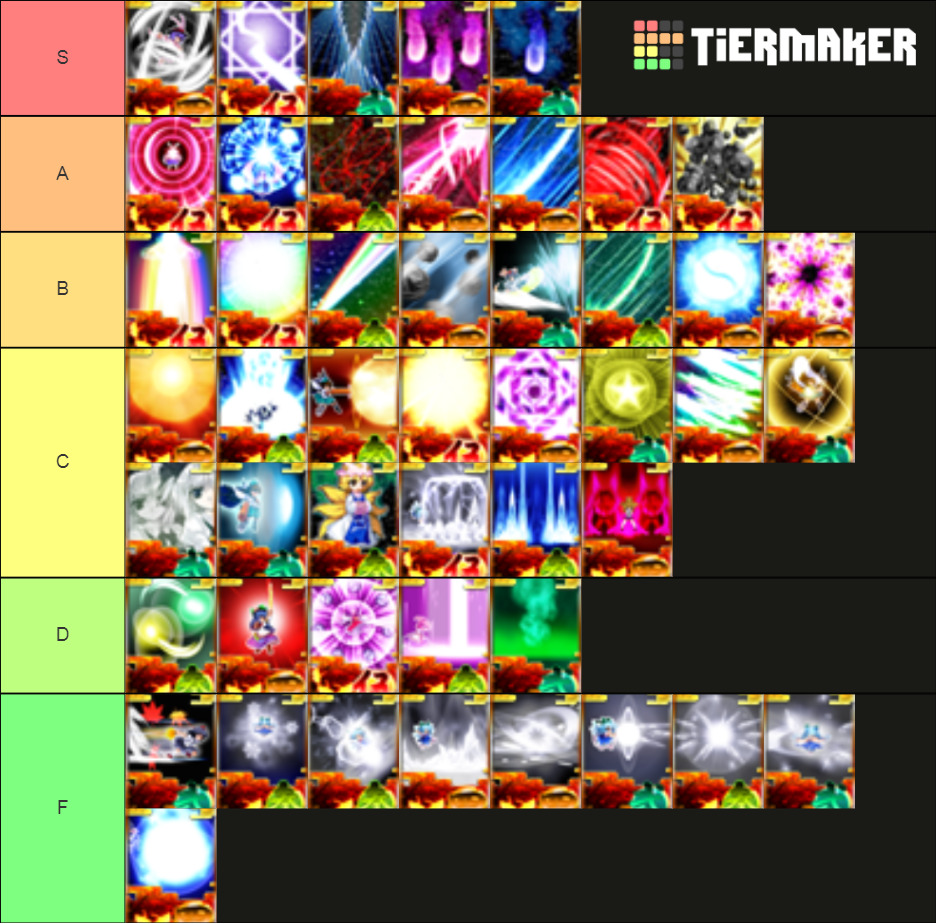 Touhou 12.3 Hisoutensoku Spell Cards Tier List (Community Rankings ...