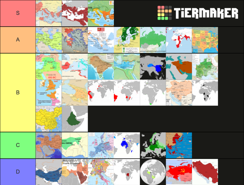 Greatest World Empires Tier List (Community Rankings) - TierMaker