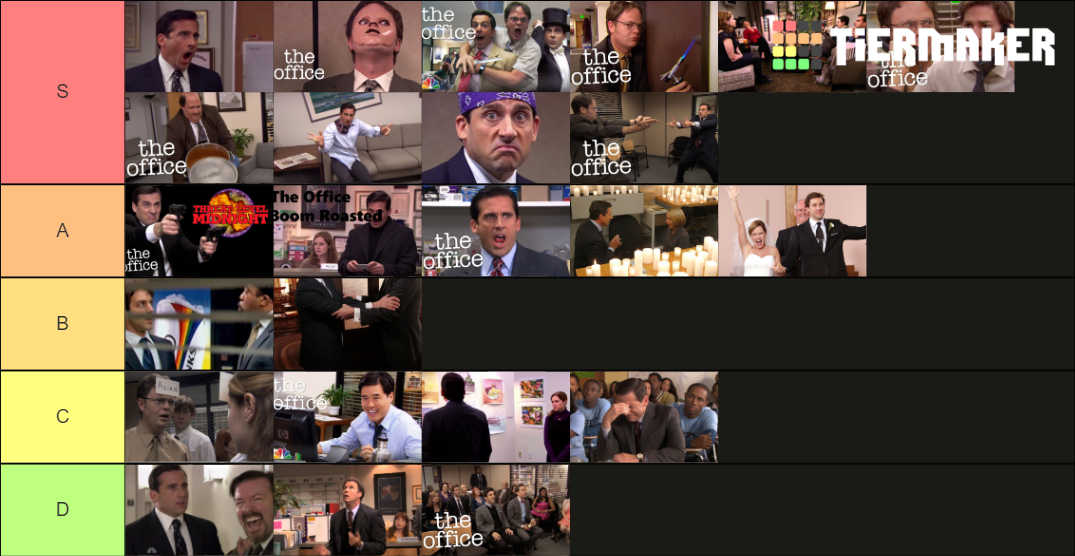 The Office most iconic moments Tier List (Community Rankings) - TierMaker