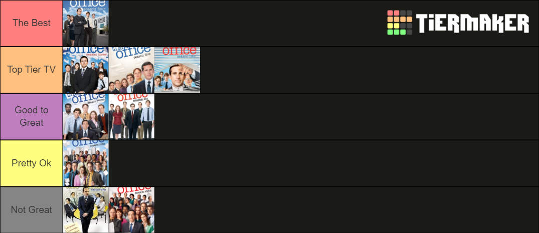 The Office Seasons Tier List (Community Rankings) - TierMaker