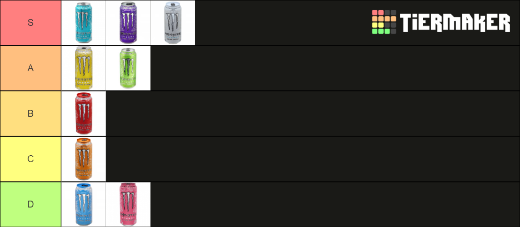 monster ultra flavors Tier List (Community Rankings) - TierMaker