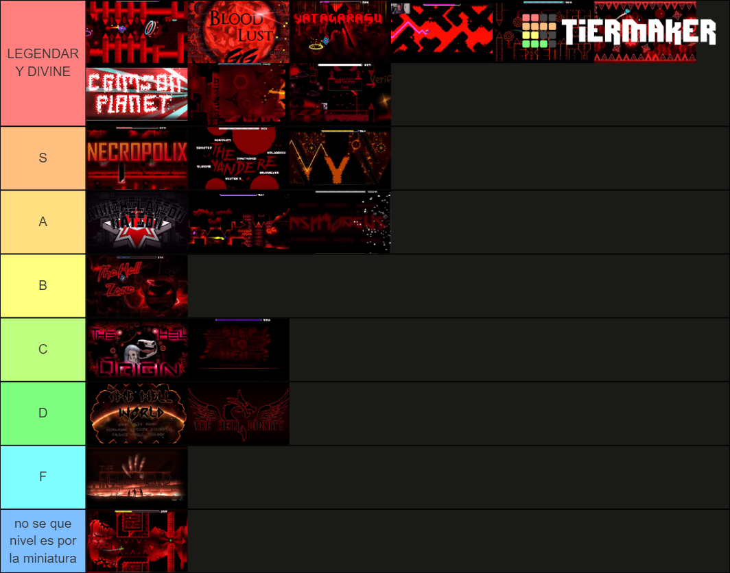 Geometry Dash Red Extreme Demons Tier List (Community Rankings) - TierMaker