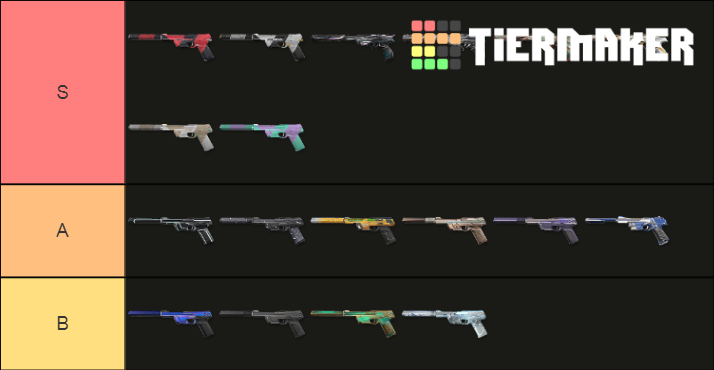 Valorant Ghost Skins Tier List (Community Rankings) - TierMaker