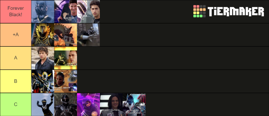 Power Rangers All Black Rangers Tier List (Community Rankings) - TierMaker