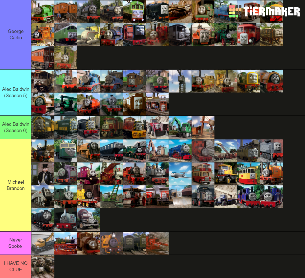 Thomas season 1-12 characters Tier List (Community Rankings) - TierMaker
