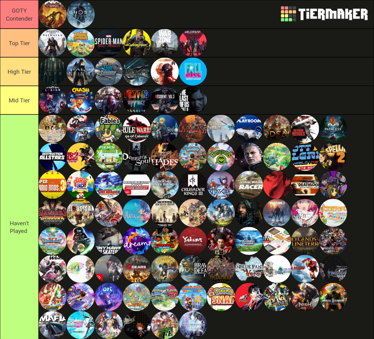 2020 Best Video Games Tier List (Community Rankings) - TierMaker