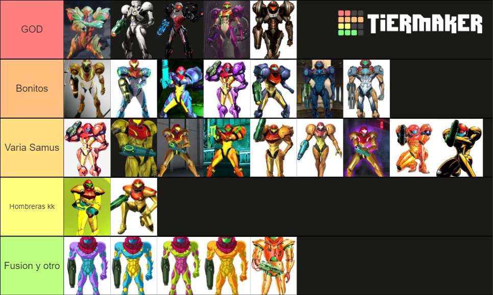 Samus Suits (Including Metroid Dread) Tier List (Community Rankings ...