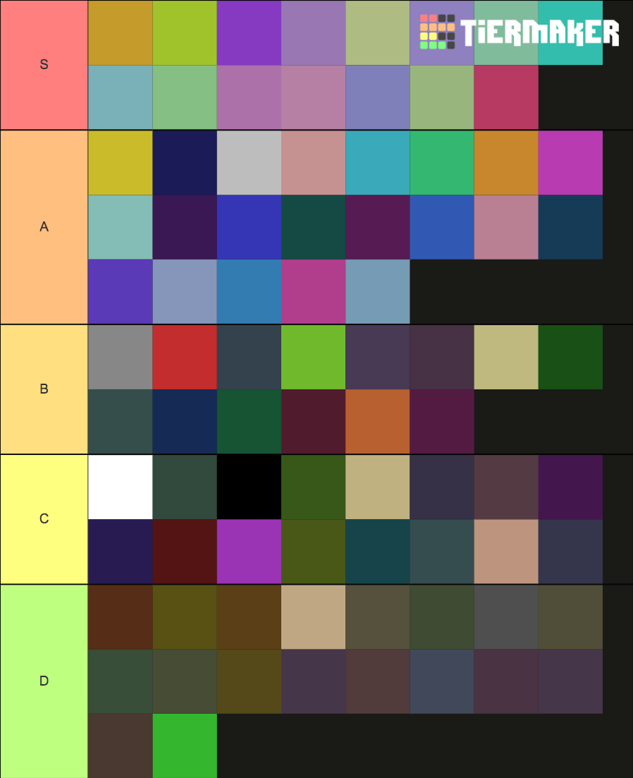 Color but there is a lot of colors Tier List (Community Rankings ...