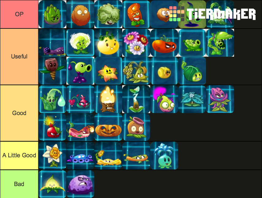 PvZ 2 Seed Packet Plants Tier List (Community Rankings) - TierMaker