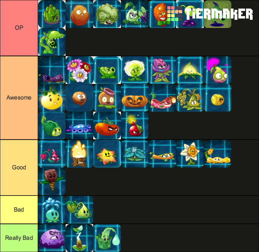 PvZ 2 Seed Packet Plants Tier List (Community Rankings) - TierMaker