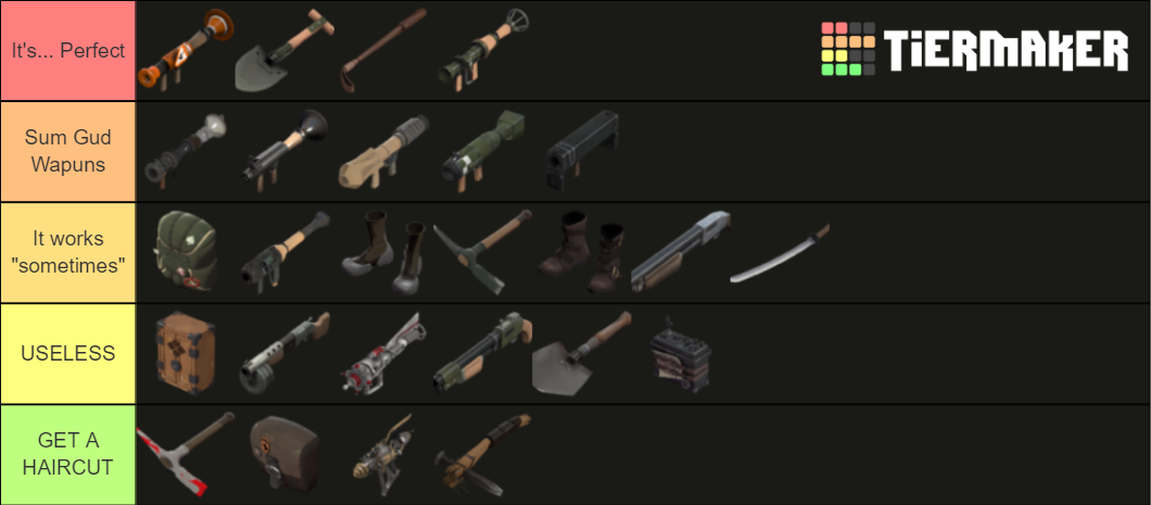 Team Fortress 2 - Soldier Weapons Tier List (Community Rankings ...
