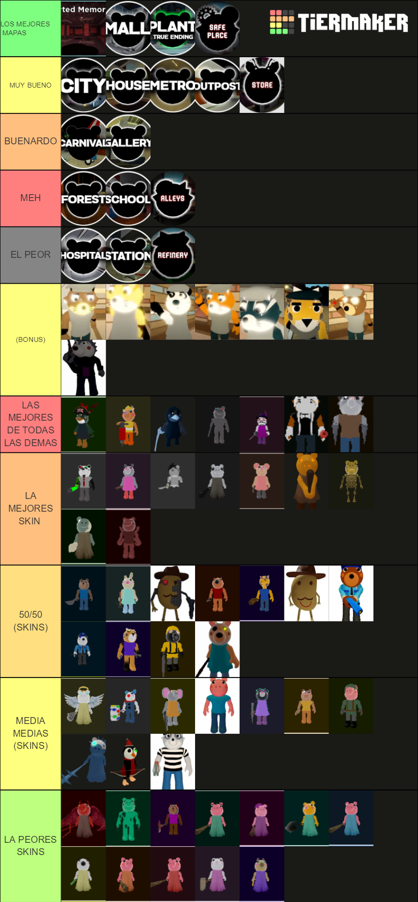 Piggy All Skins & Chapters (Book 1 & Book 2) Tier List (Community ...