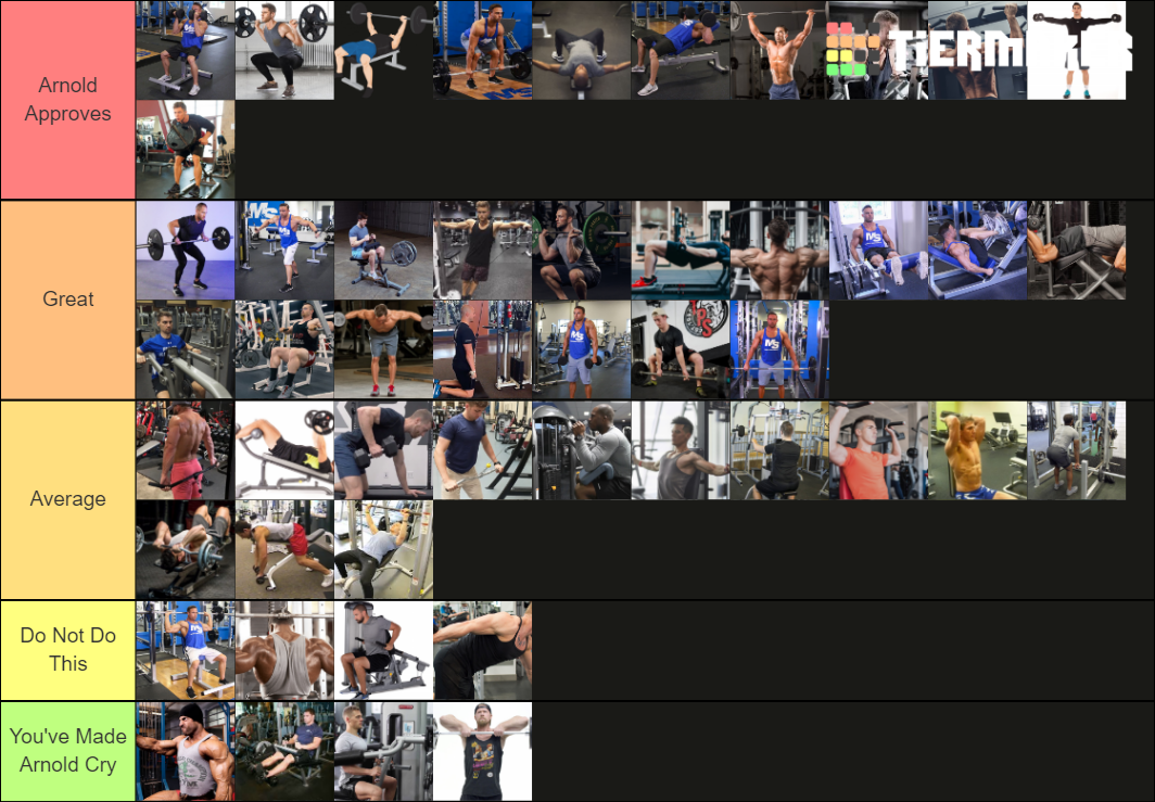 The Ultimate Exercise Tier List (Community Rankings) - TierMaker