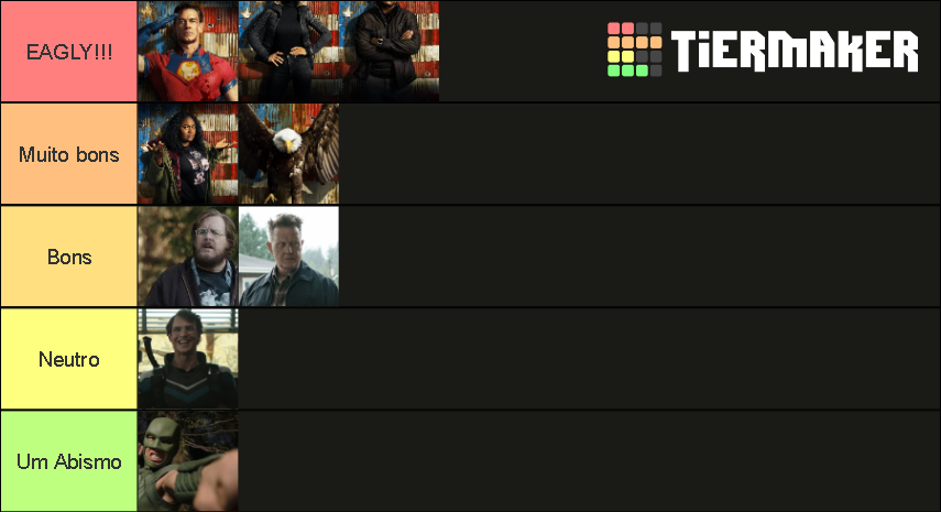Personagens de Peacemaker Tier List (Community Rankings) - TierMaker