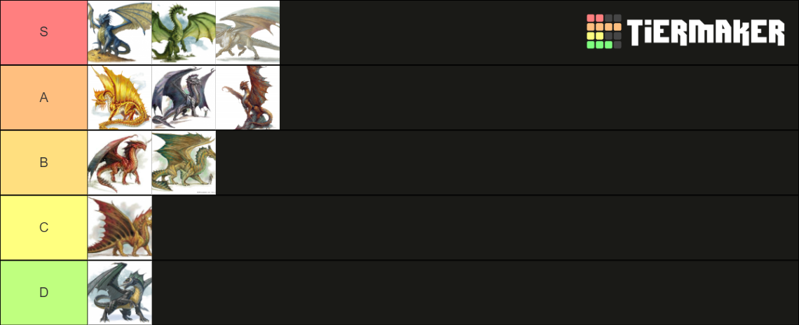 Dungeons and Dragons: Dragon Tier List (Community Rankings) - TierMaker
