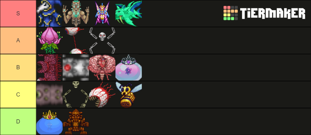 Terraria Bosses Tier List (Community Rankings) - TierMaker