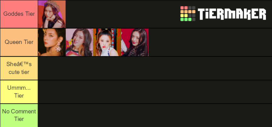 Itzy Members Ranking Tier List (Community Rankings) - TierMaker