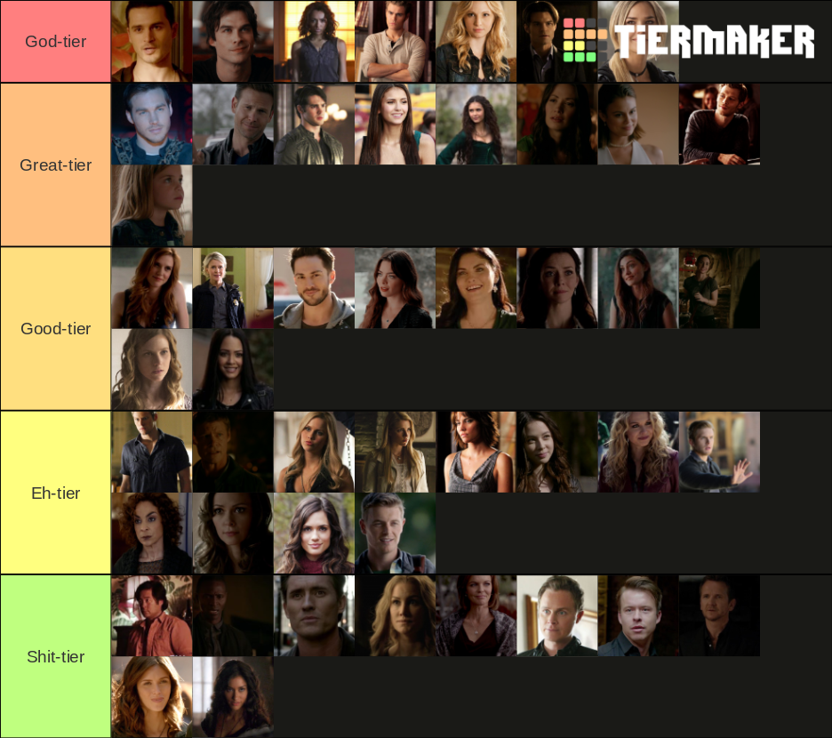The Vampire Diaries Characters Tier List (Community Rankings) - TierMaker