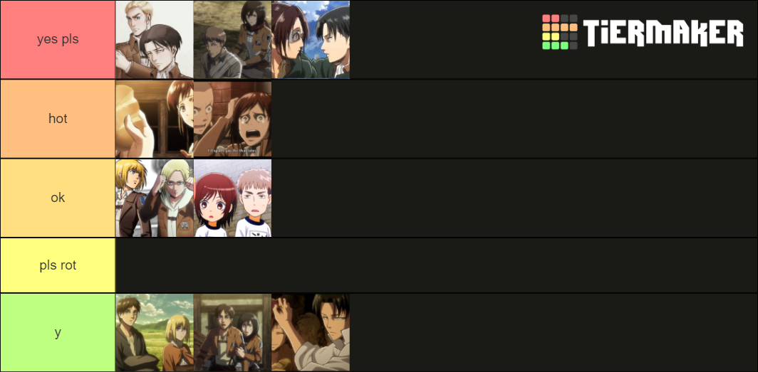 Aot ships Tier List (Community Rankings) - TierMaker