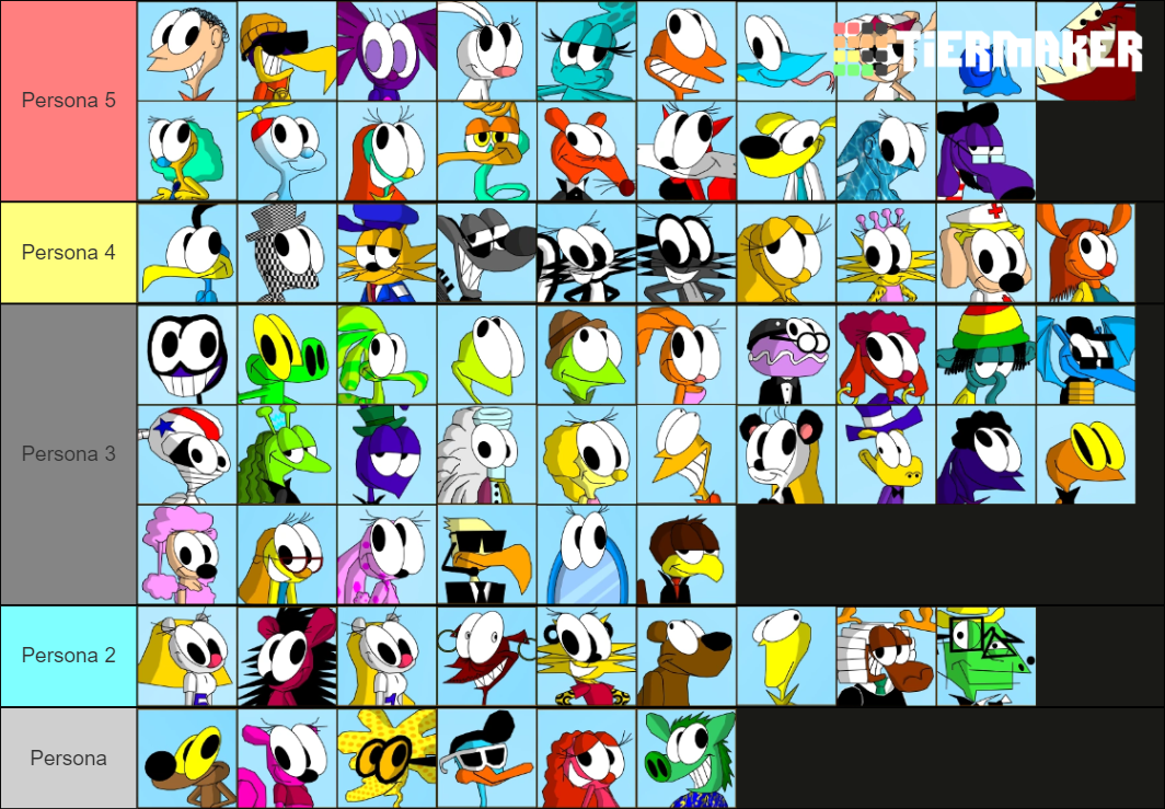 CartoonMania Characters Tier List (Community Rankings) - TierMaker
