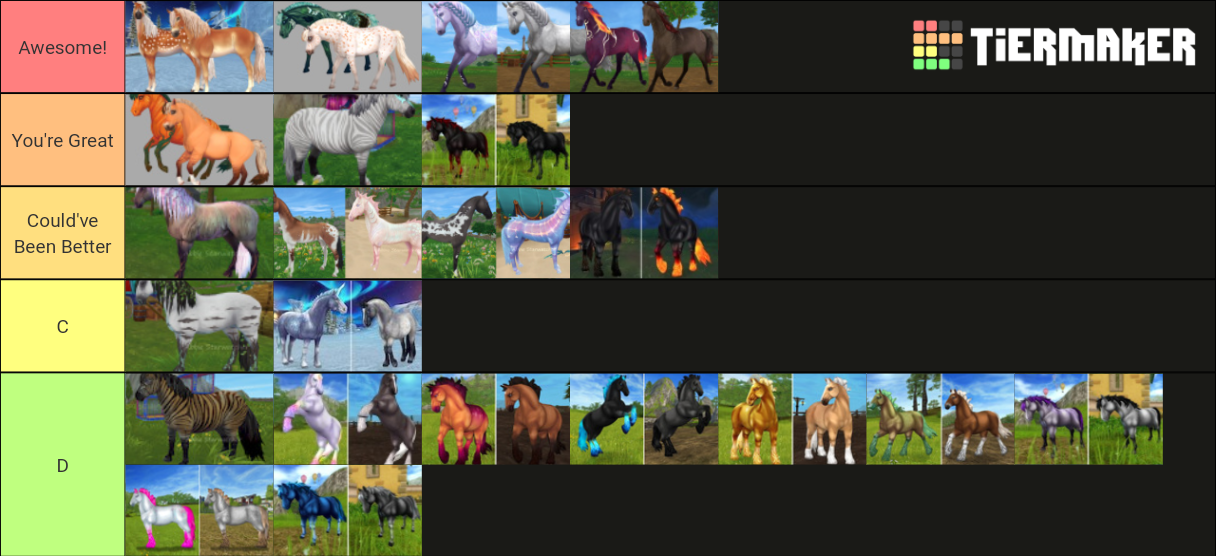 Ranking Star Stable Legend, Seasonal, And Mystic Horses Tier List ...