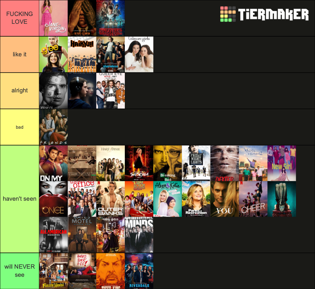 netflix shows Tier List (Community Rankings) - TierMaker