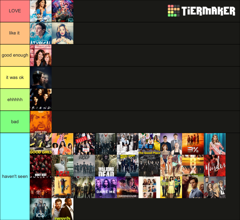 Netflix shows Tier List (Community Rankings) - TierMaker