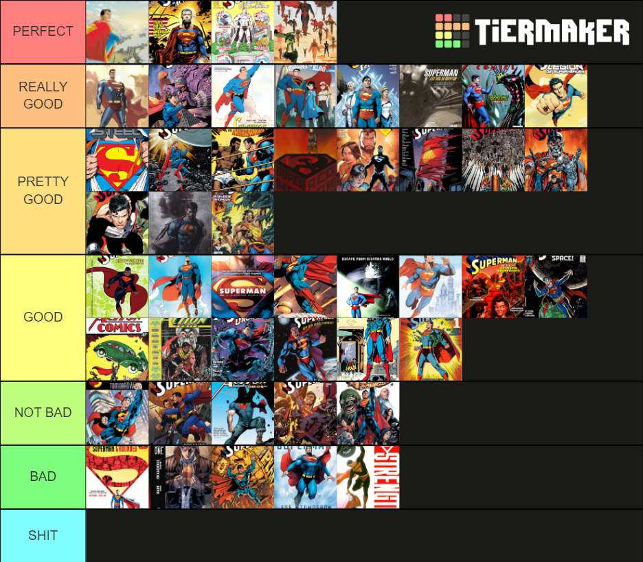 Superman best comics Tier List (Community Rankings) - TierMaker