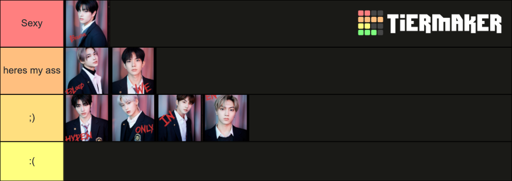 enhypen visual ranking Tier List (Community Rankings) - TierMaker