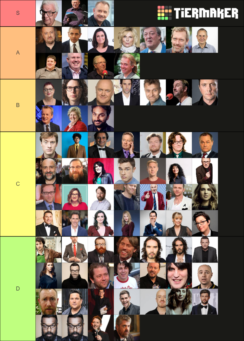 British Comedians Tier List (Community Rankings) - TierMaker