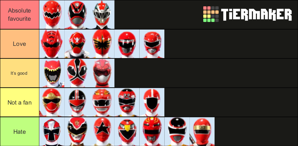 Sentai Red Rangers Tier List (Community Rankings) - TierMaker