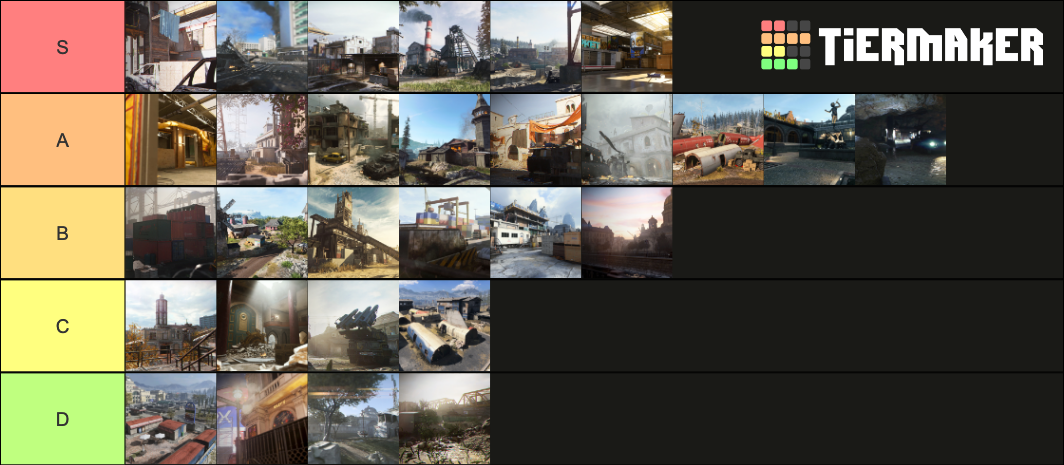 Call of Duty Modern Warfare Maps (42 maps) Tier List (Community ...