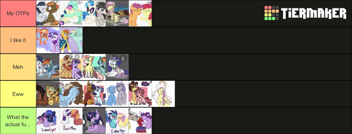 Mlp Ships Tier List (Community Rankings) - TierMaker