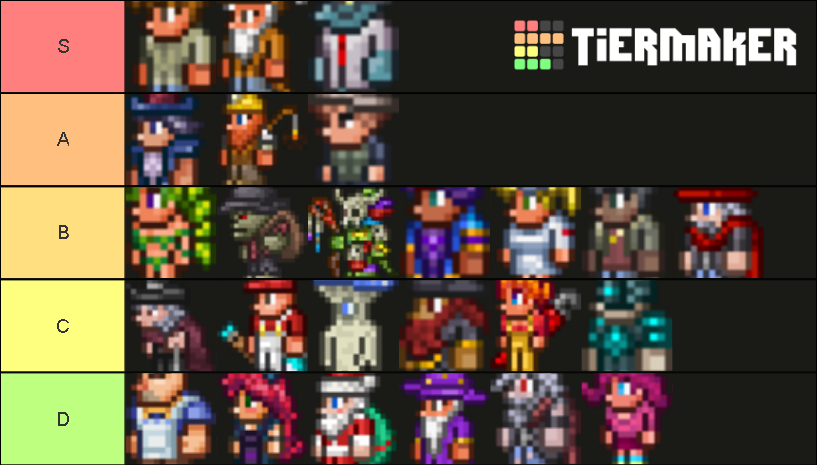 Terraria NPCs Tier List (Community Rankings) - TierMaker