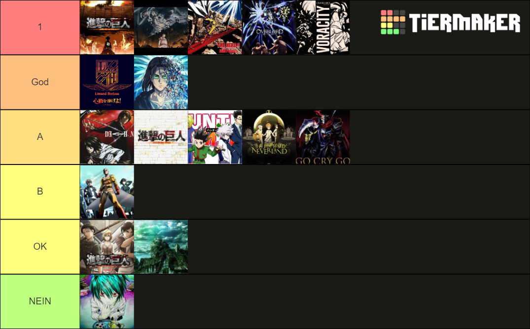 anime ops Tier List (Community Rankings) - TierMaker