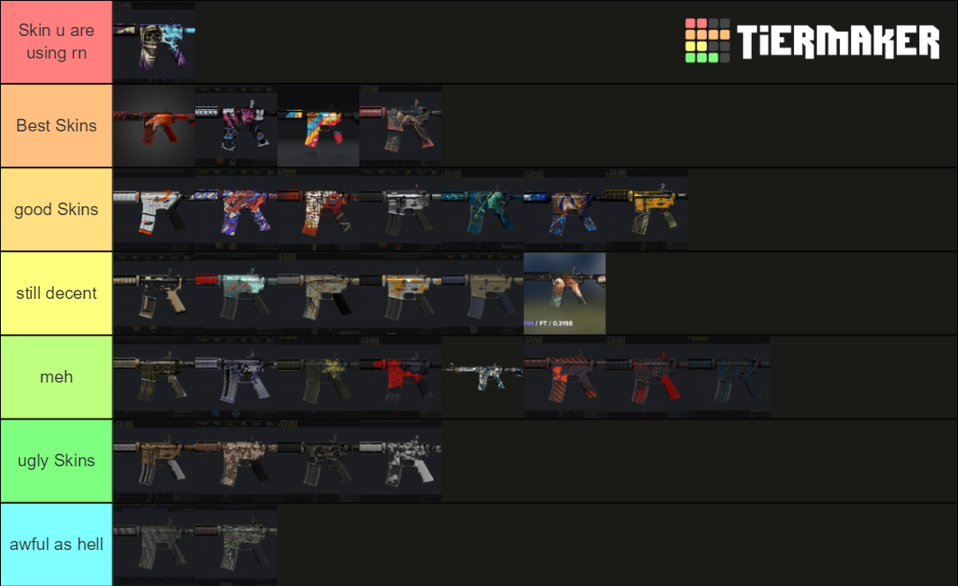 M4A4 Skins (CS:GO) Tier List (Community Rankings) - TierMaker