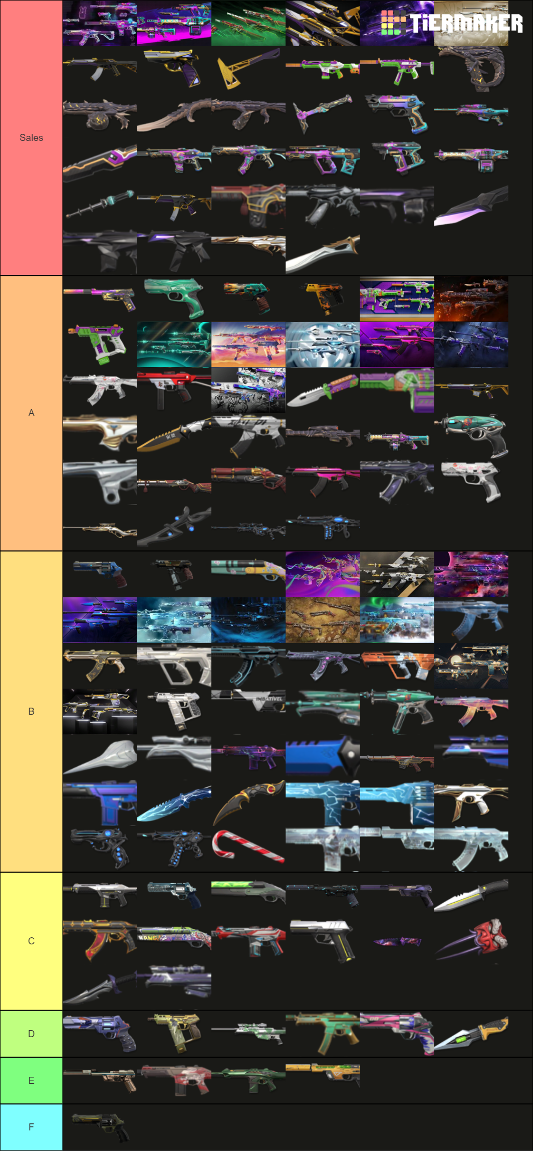 Valorant Skins March 2021 Tier List (Community Rankings) - TierMaker