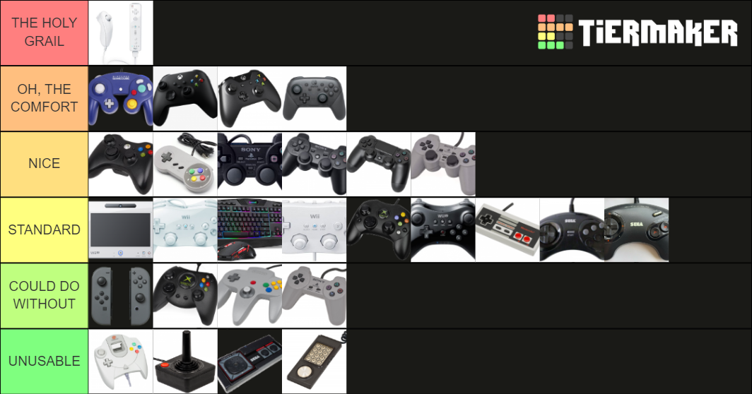 Videogame controllers Tier List (Community Rankings) - TierMaker