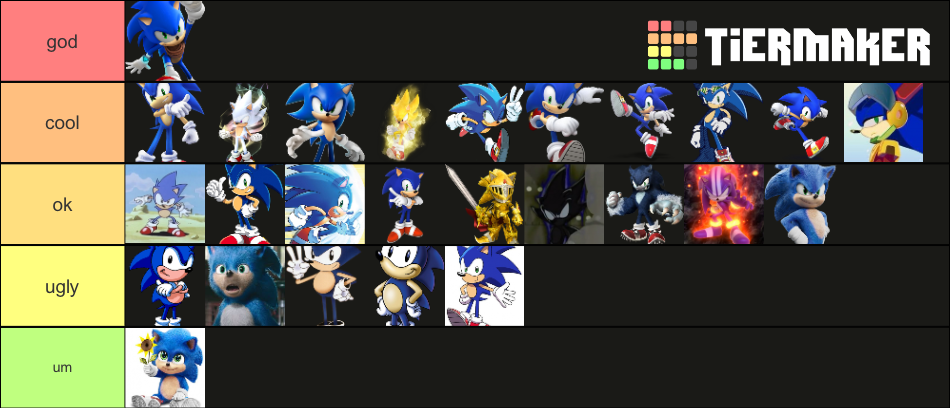Sonic Versions Tier List (Community Rankings) - TierMaker