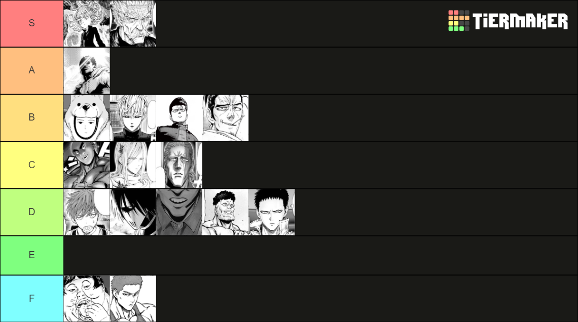S class One Punch Man Tier List (Community Rankings) - TierMaker