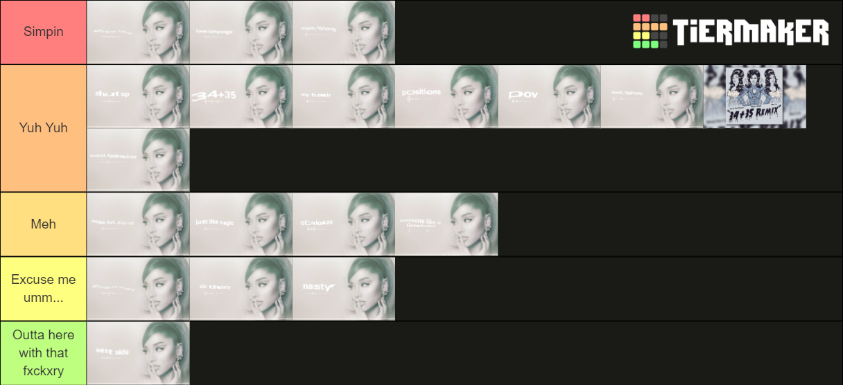 Positions (Deluxe) Rankings Tier List (Community Rankings) - TierMaker