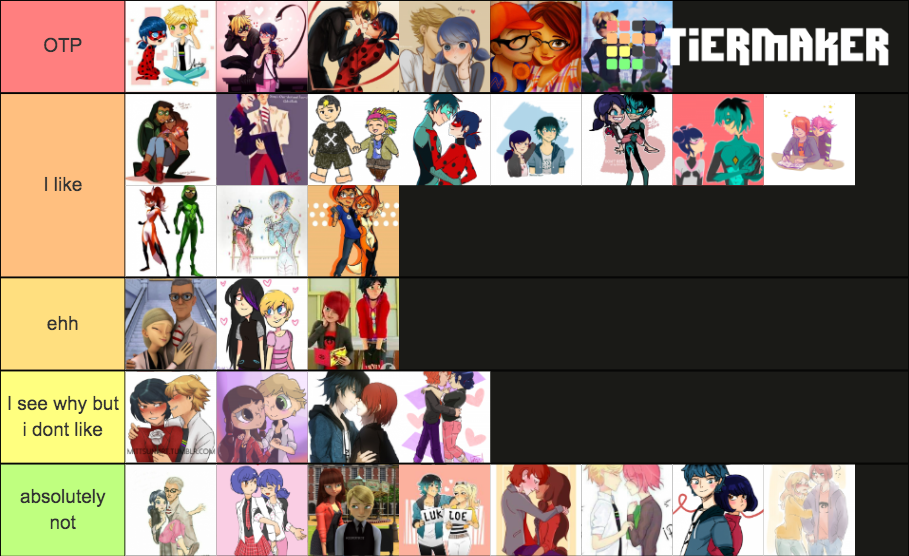 Shipps Miraculous Ladybug (Del Fandom) Tier List (Community Rankings ...