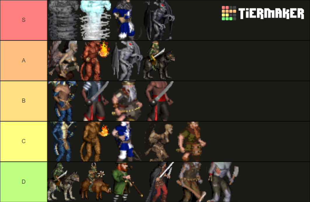 Heroes of Might and Magic 3 Tier 2 creatures Tier List (Community ...