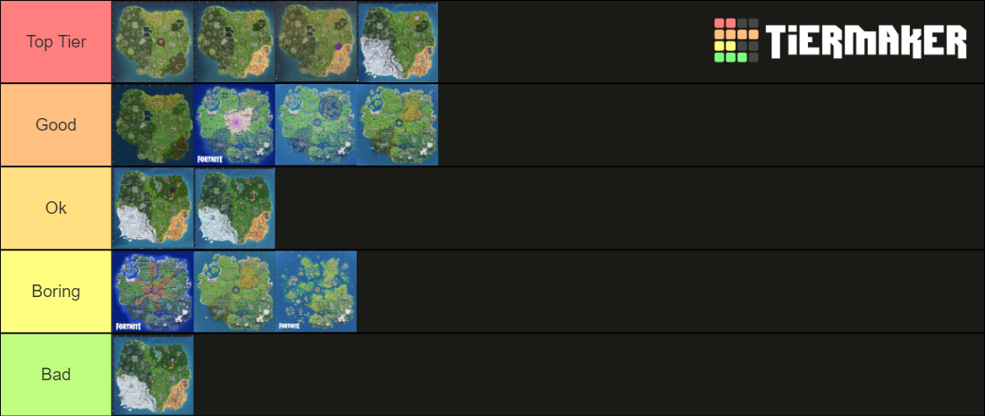 Fortnite Maps Tier List (Community Rankings) - TierMaker