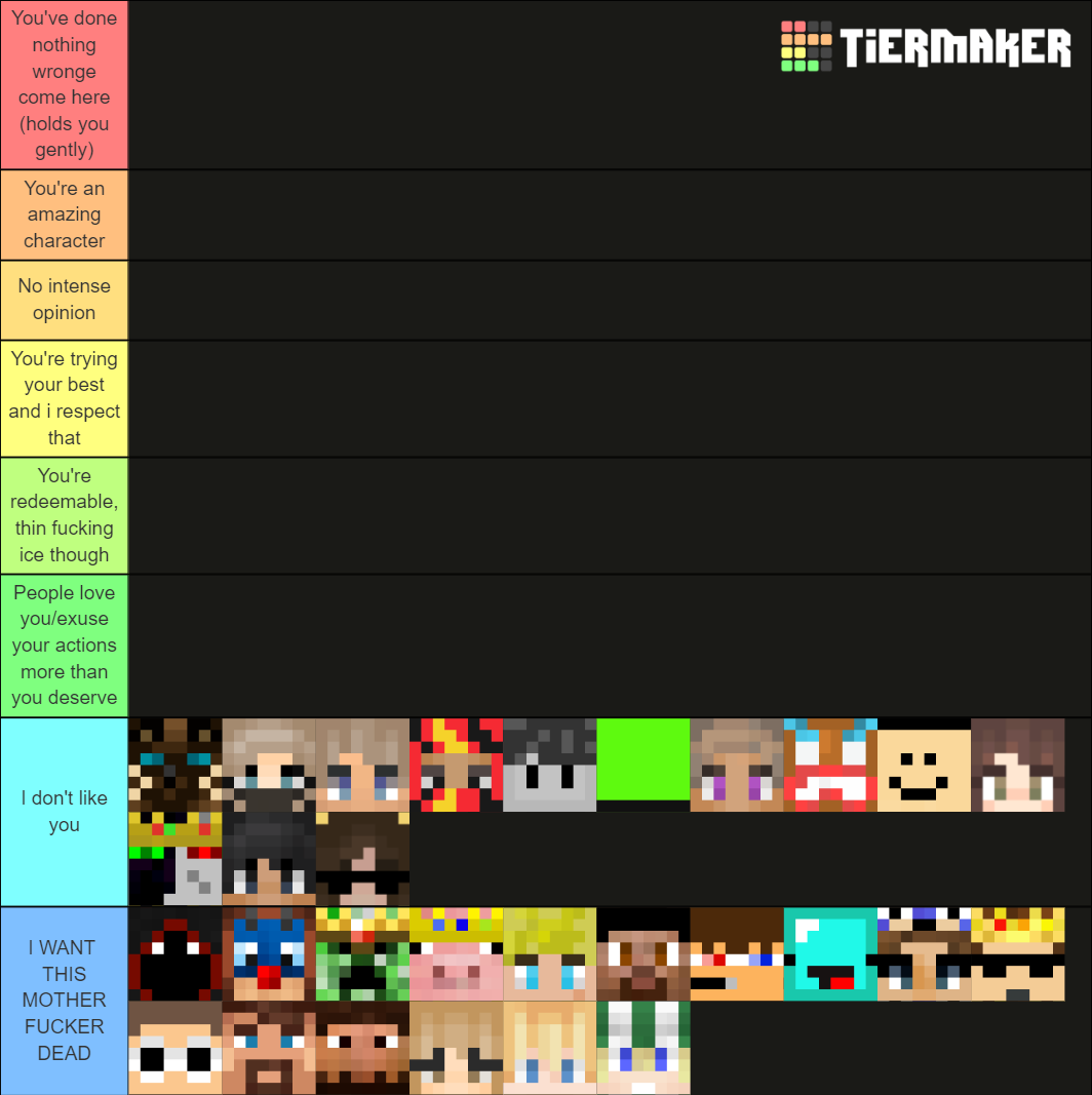 Dream smp skins Tier List (Community Rankings) - TierMaker