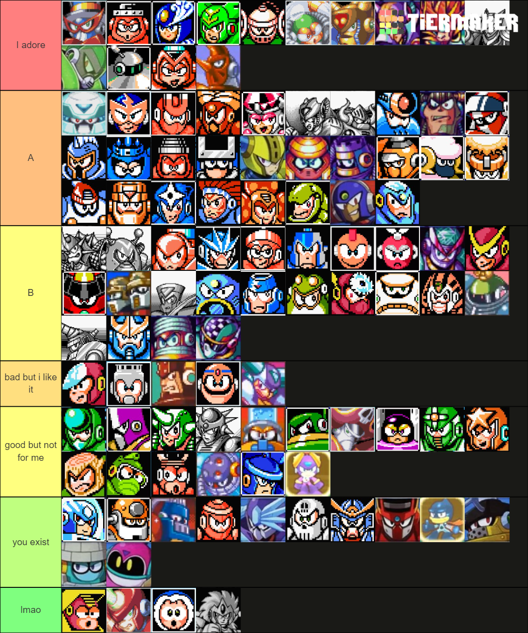Classic Mega Man Robot Master Special Weapons Tier List (Community ...