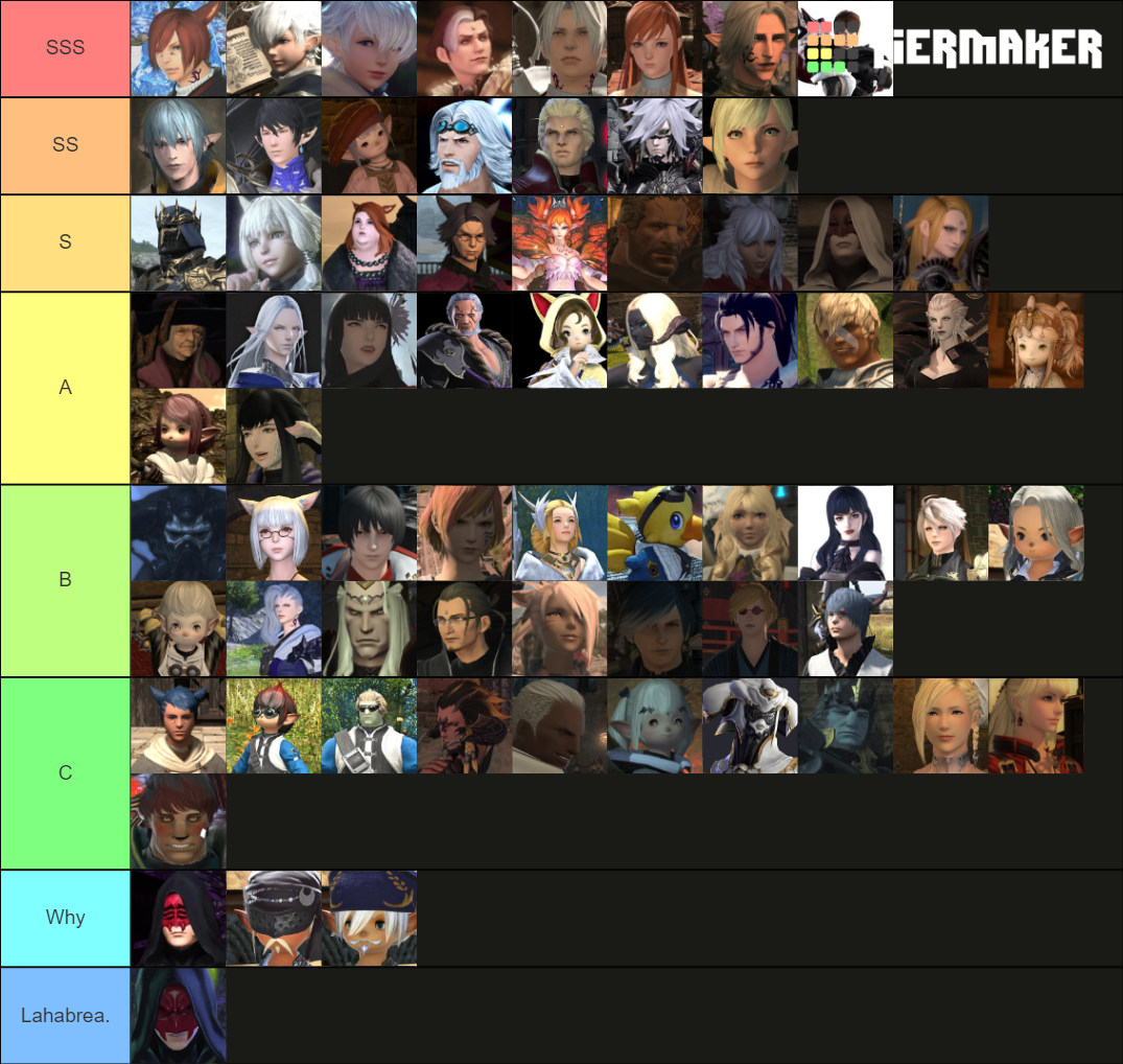 FFXIV Characters Tier List (Community Rankings) - TierMaker